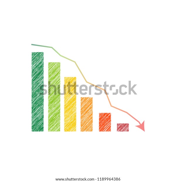 decline chart Drawing vector design