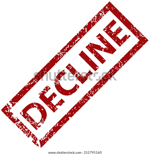 Decline Grunge Rubber Stamp On White Stock Vector (Royalty Free) 252795160