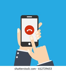 Decline Phone Call Decline Call Button Stock Vector (Royalty Free ...