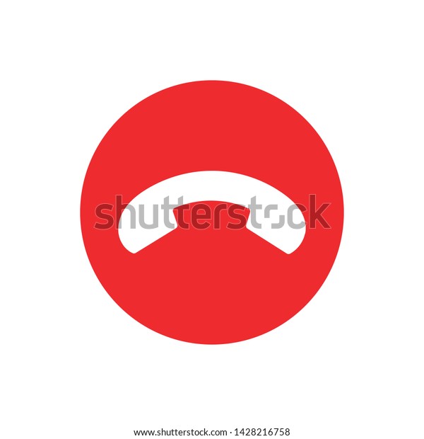 Decline Phone Call Icondont Answer Symbolphone Stock Vector (Royalty ...