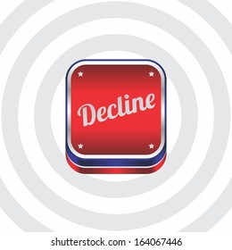Decline Red Blue Art Navigation Button Stock Vector (Royalty Free ...