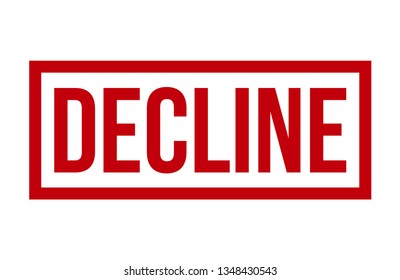 Decline Rubber Stamp Red Decline Stamp Stock Vector (Royalty Free ...