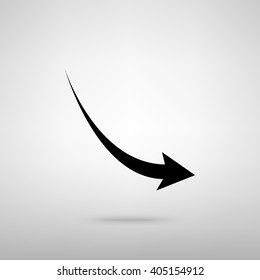 Declining Arrow Sign Stock Vector (Royalty Free) 405154912 | Shutterstock