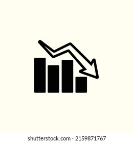 Declining Graph Vector Icon Business Decline Stock Vector (Royalty Free) 2159871767 | Shutterstock