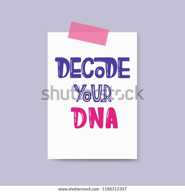 Decode Your Dna Lettering Blue Red Stock Vector (Royalty Free ...
