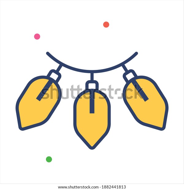 Decorating Light Icon Modern Style Christmas Stock Vector (Royalty Free ...