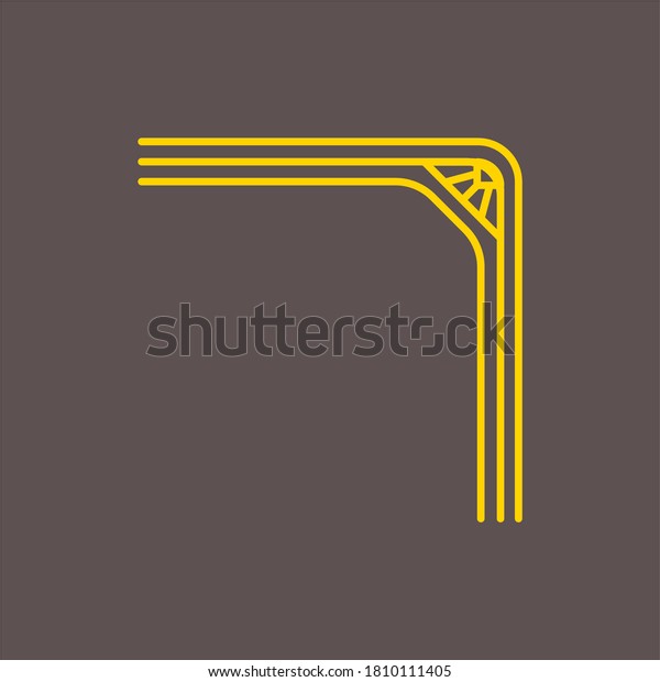 Decoration Concept Corner Border Illustration Ornament Stock Vector ...