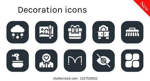 Decoration Icon Set 10 Filled Decoration Stock Vector (Royalty Free ...