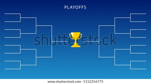 Decoration Playoffs Schedule Template On Blue Stock Vector (Royalty ...