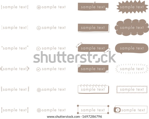 Decoration Set Title Label Text Space Stock Vector (Royalty Free ...