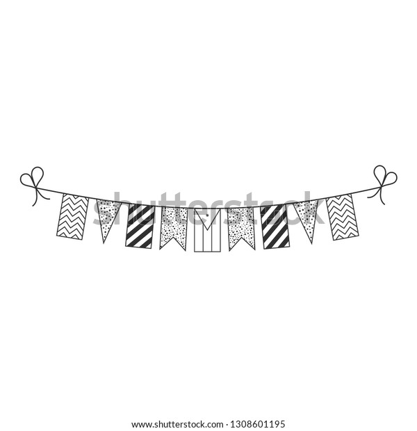 Decorations Bunting Flags Jordan National Day Stock Vector (Royalty ...