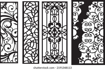 Decorative Abstract Cnc Design Wall Panel Stock Vector (Royalty Free ...
