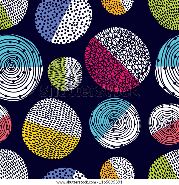 Decorative Abstract Polka Dots Style 60s: vetor stock (livre de ...