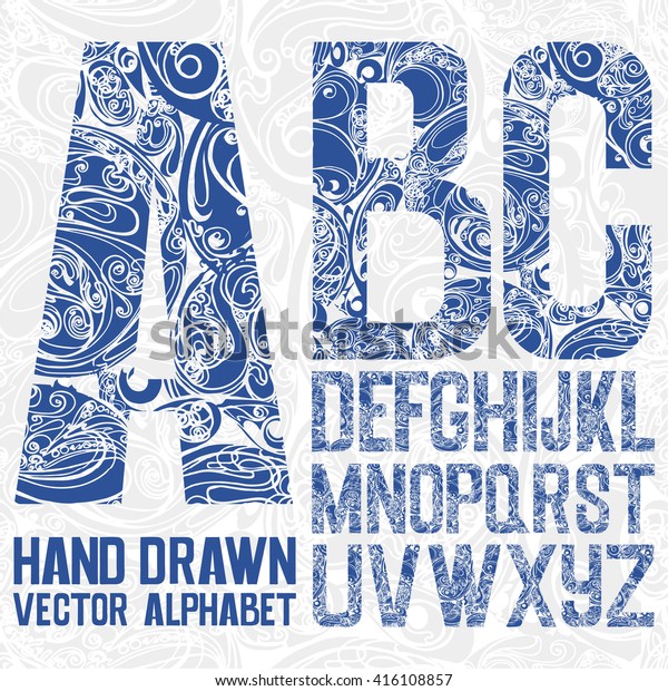 Decorative Alphabet Vector Font Letters Logo Stock Vector (Royalty Free ...