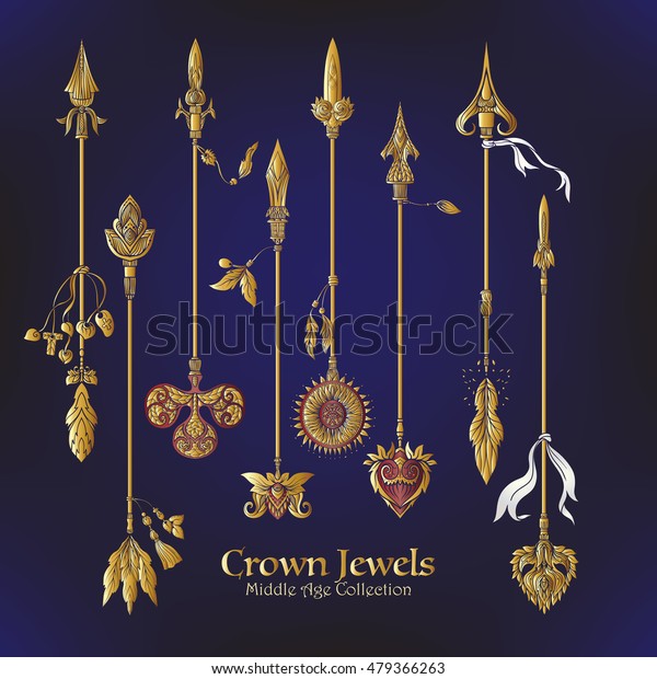 Decorative Arrows Victorian Renaissance Baroque Royal Stock Vector ...