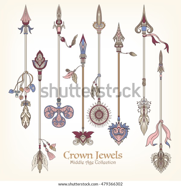 Decorative Arrows Victorian Renaissance Baroque Royal Stock Vector ...