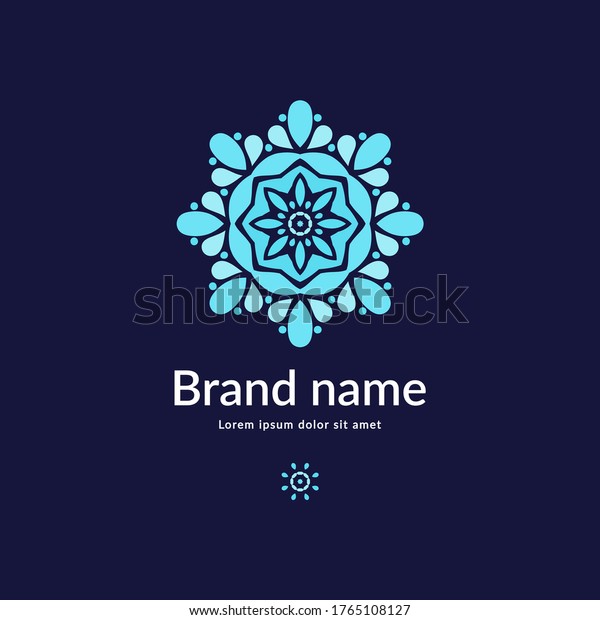 Decorative Blue Emblem Elegant Classic Vector Stock Vector (Royalty ...