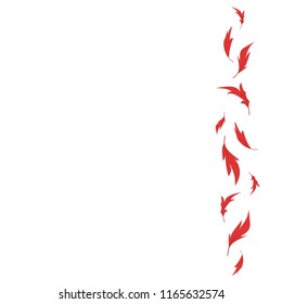 Decorative Border Shabby Red Leaves On Stock Vector (Royalty Free ...