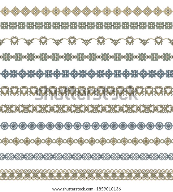 Decorative Borders Design Vintage Vector Illustration Stock Vector ...