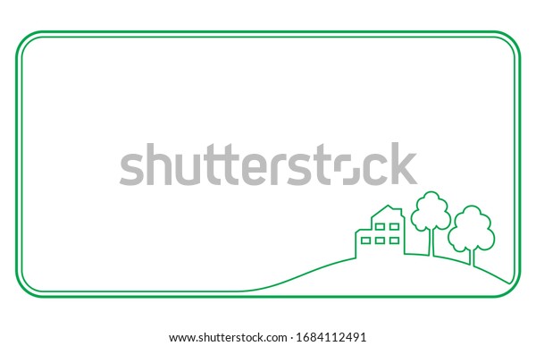 Decorative Borders Frames Images Houses Real Stock Vector (Royalty Free ...