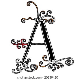 Decorative Capital Letter Stock Vector (Royalty Free) 20839420 ...