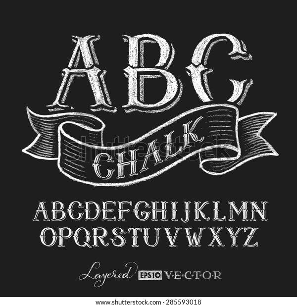 Decorative Capital Letters Hand Drawn On Stock Vector (Royalty Free ...