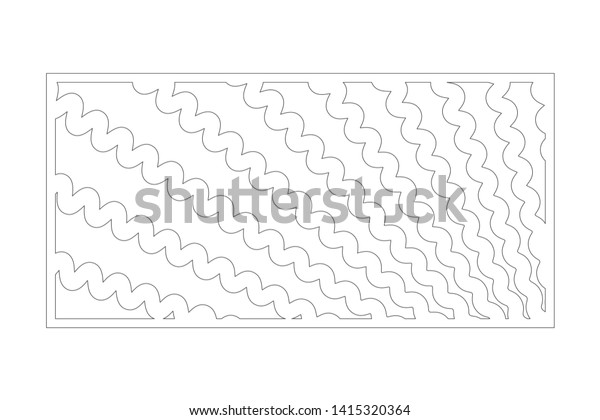 Decorative Card Cutting Wave Line Pattern Stock Vector (Royalty Free ...