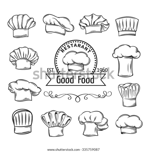 Decorative Chef Toques Hats Set Restaurant Stock Vector (Royalty Free ...