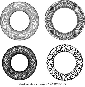 Decorative Circle Vectors Set Four Stock Vector (Royalty Free ...