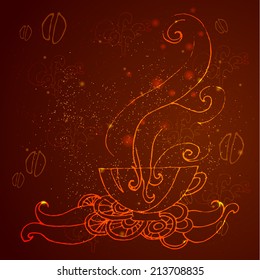 Decorative Coffee Cup Stock Vector (Royalty Free) 213708835 | Shutterstock