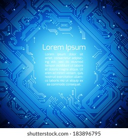Decorative Computer Technology Circuit Board Background: เวกเตอร์สต็อก ...