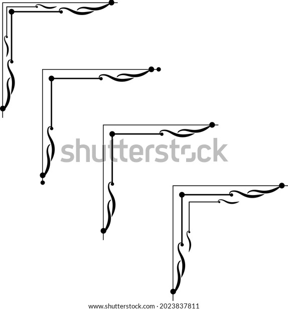 Decorative Corner Divider Element Stock Vector (Royalty Free ...