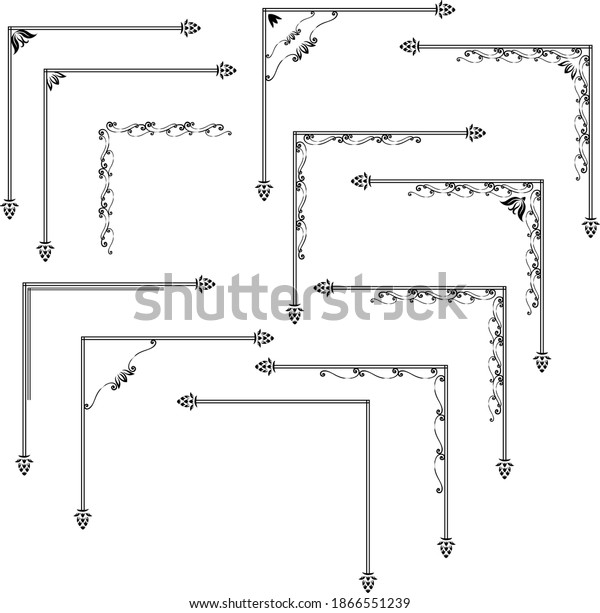 Decorative Corner Graphic Element Design Stock Vector (Royalty Free ...