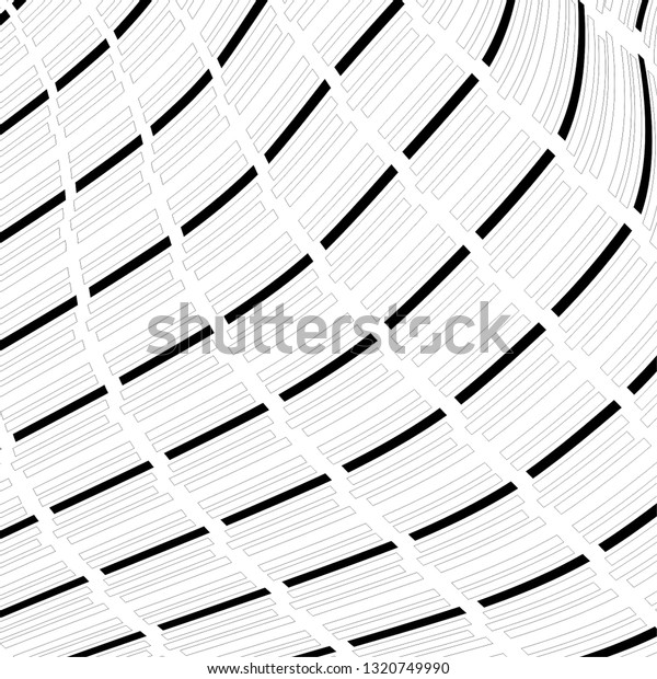 Decorative Curved Lines Squares Black White Stock Vector (Royalty Free ...