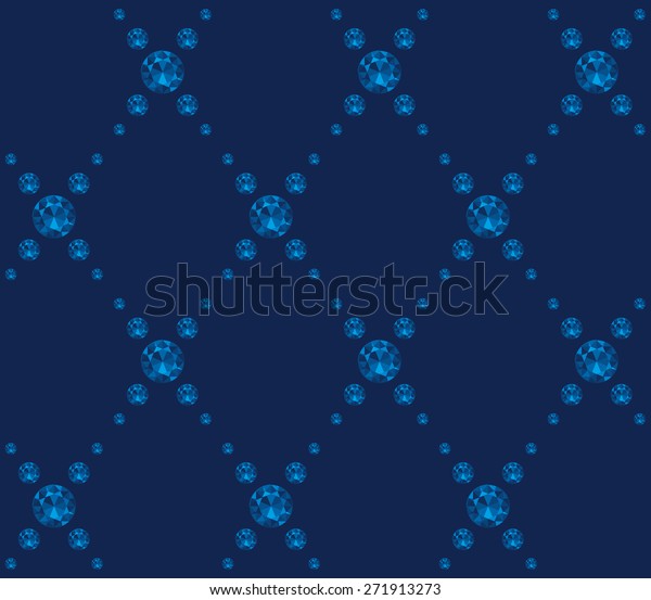Decorative Diagonal Pattern Diamonds Dark Blue Stock Vector (Royalty ...
