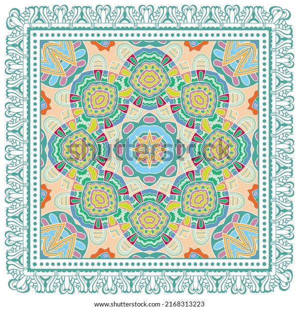 Decorative Doodle Ornament Symmetric Pattern Lace Stock Vector (Royalty ...