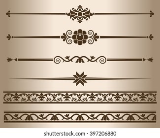 Decorative Elements Design Elements Decorative Line Stock Vector ...