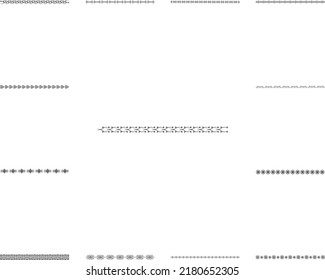Decorative Elements Text Dividers Icon Collection Stock Vector (Royalty ...