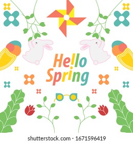 Decorative Flat Design Spring Lettering Color Stock Vector (Royalty ...