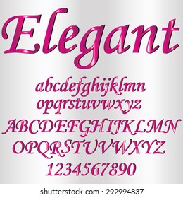 Decorative Font Metallic Pink Stock Vector (Royalty Free) 292994837