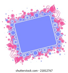 Decorative Frame Blue Pink Isolated On Stock Vector (Royalty Free ...