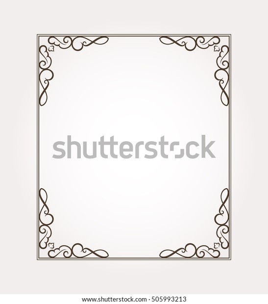 Decorative Frame Border Fancy Page Decoration Stock Vector (Royalty ...