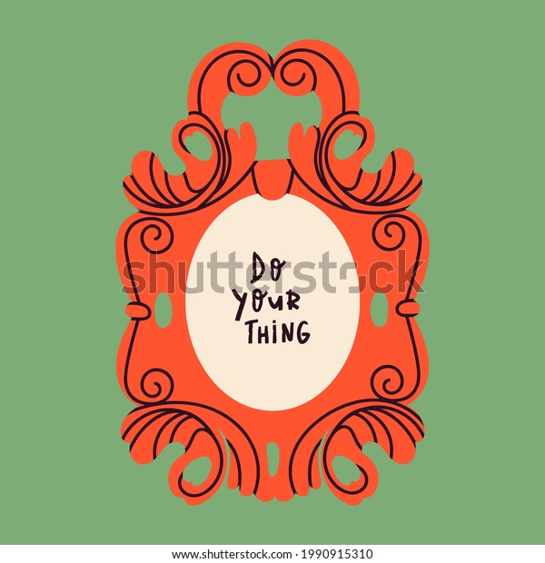 Decorative Frame Border Motivational Quote Classic Stock Vector ...