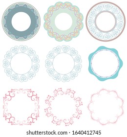 Decorative Frame Circle Design Stock Vector (Royalty Free) 1640412745 ...