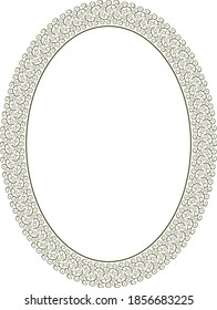 Vektor Stok Round Decorative Frame Border Design (Tanpa Royalti ...
