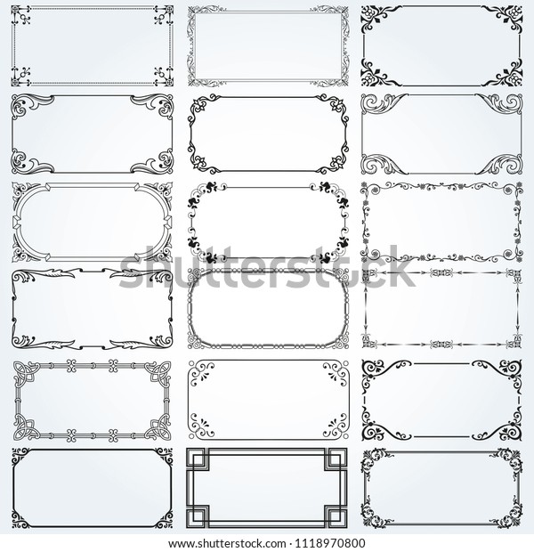 Decorative Frames Borders Standard Rectangle Proportions 库存矢量图(免版税 ... Decorative Frames Borders Standard Rectangle Proportions 库存矢量图(免版税 ...