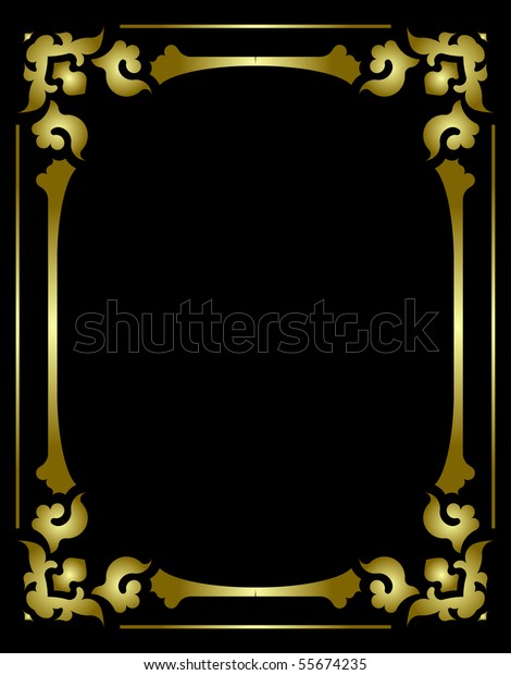 Decorative Gold Frame Text Vector Stock Vector (Royalty Free) 55674235 ...