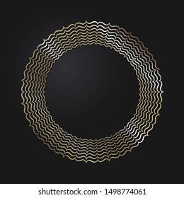 Neon Circular Shape Soundwave Form Audio Stock Vector (Royalty Free ...
