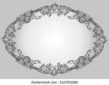 644 Decorative oval vine border Images, Stock Photos & Vectors ...