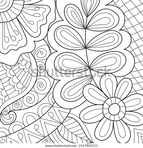 Decorative Henna Design Coloring Book Page Stock Vector (Royalty Free ...